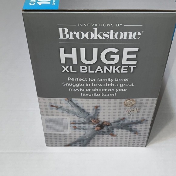 Brookstone | Bedding | Brookstone Huge Xl Blanket Soft Jumbo X 10 Grey ...